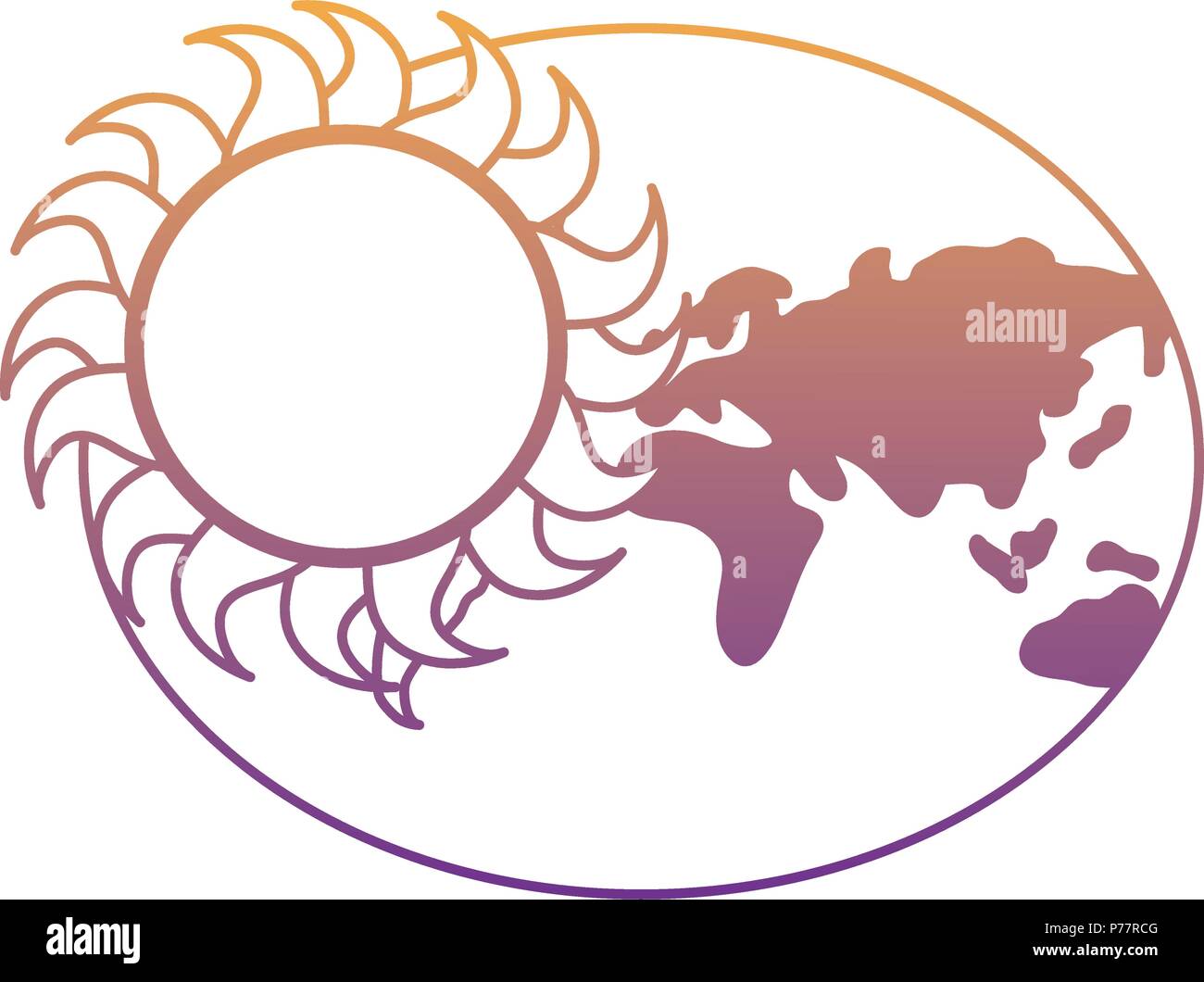 global warming design with hot earth planet and sun icon over white ...