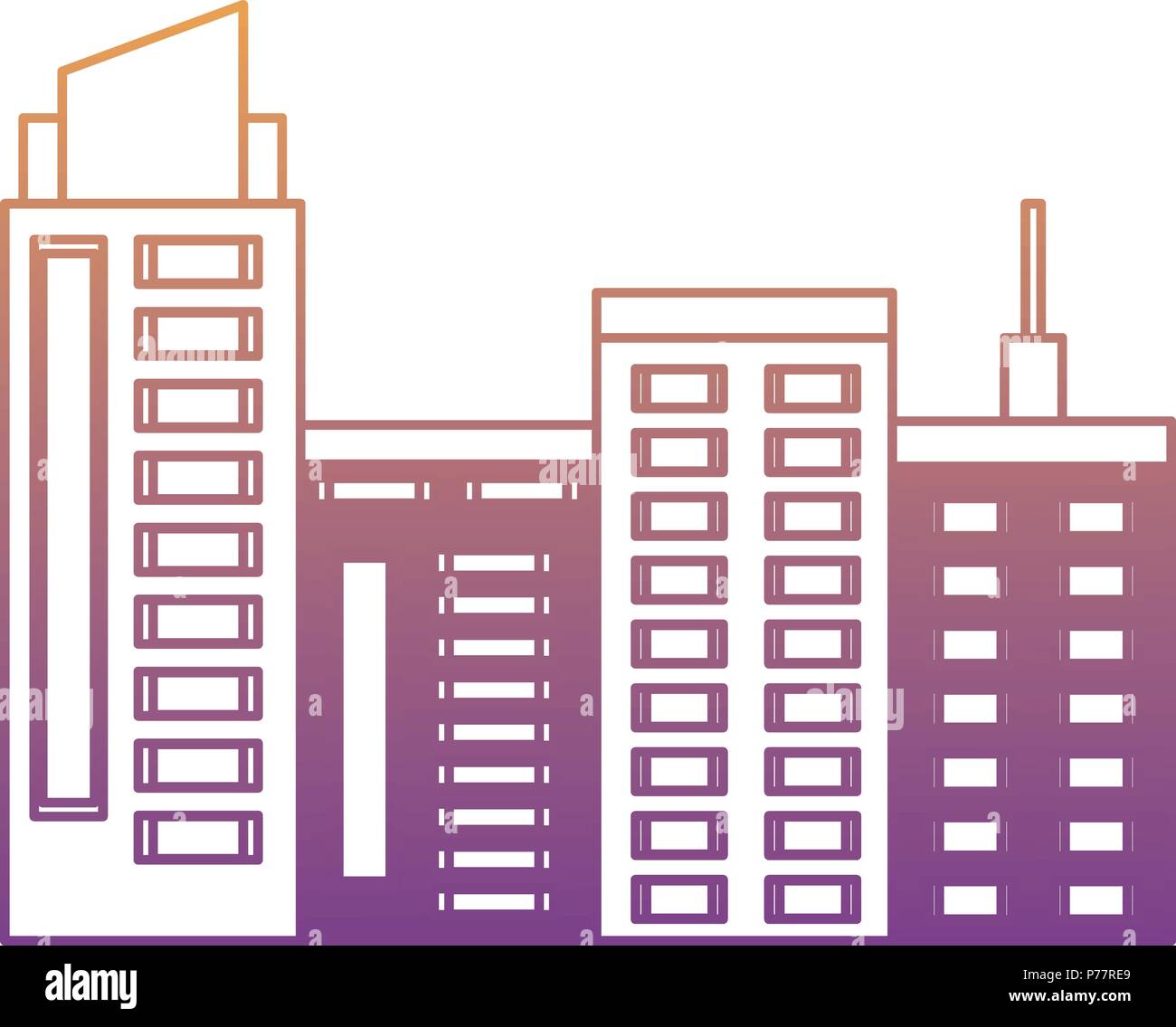 city buildings icon over white background, vector illustration Stock ...