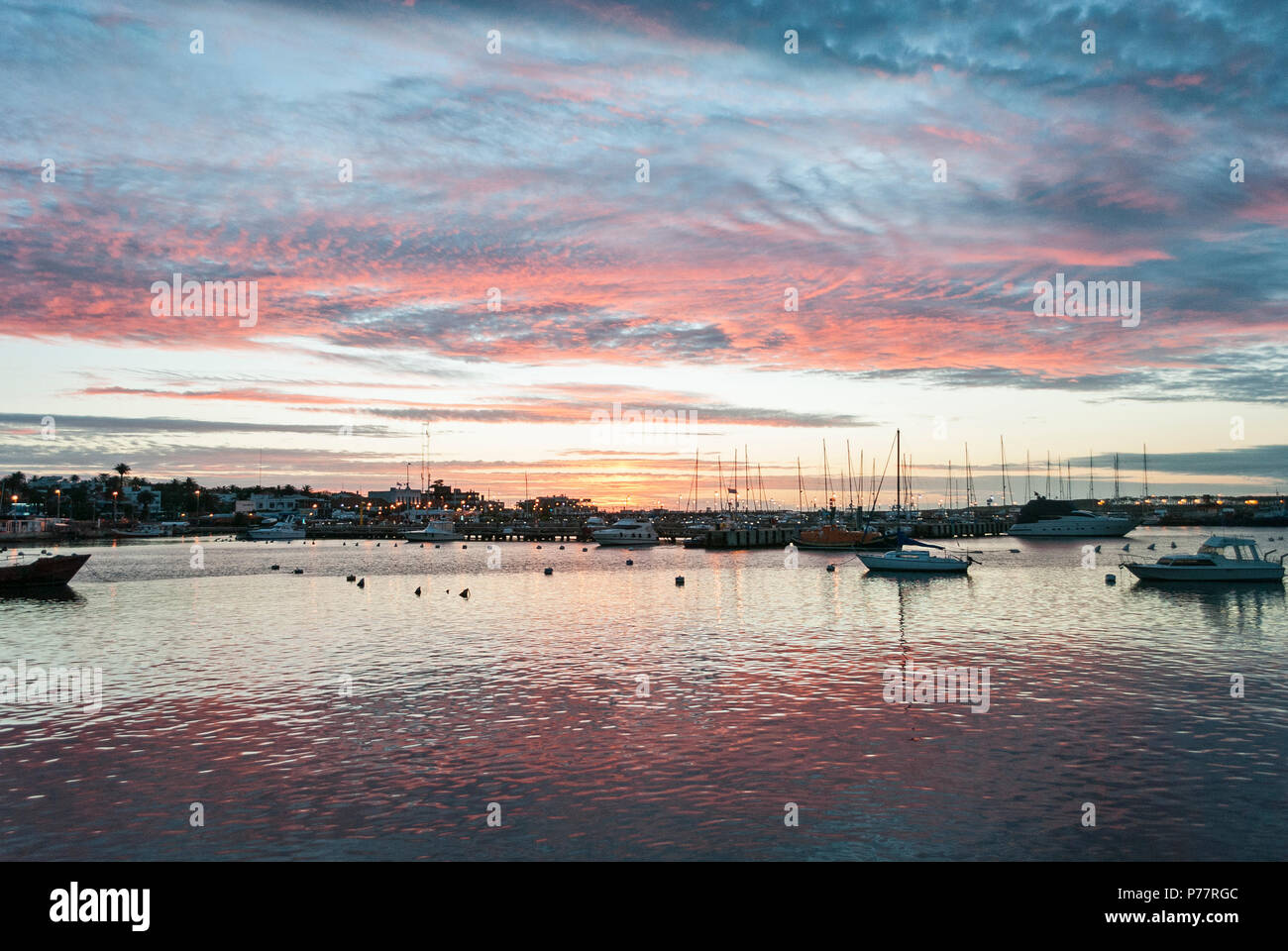 Stunning Sunset at Punta del Este Port, Uruguay Stock Photo - Alamy