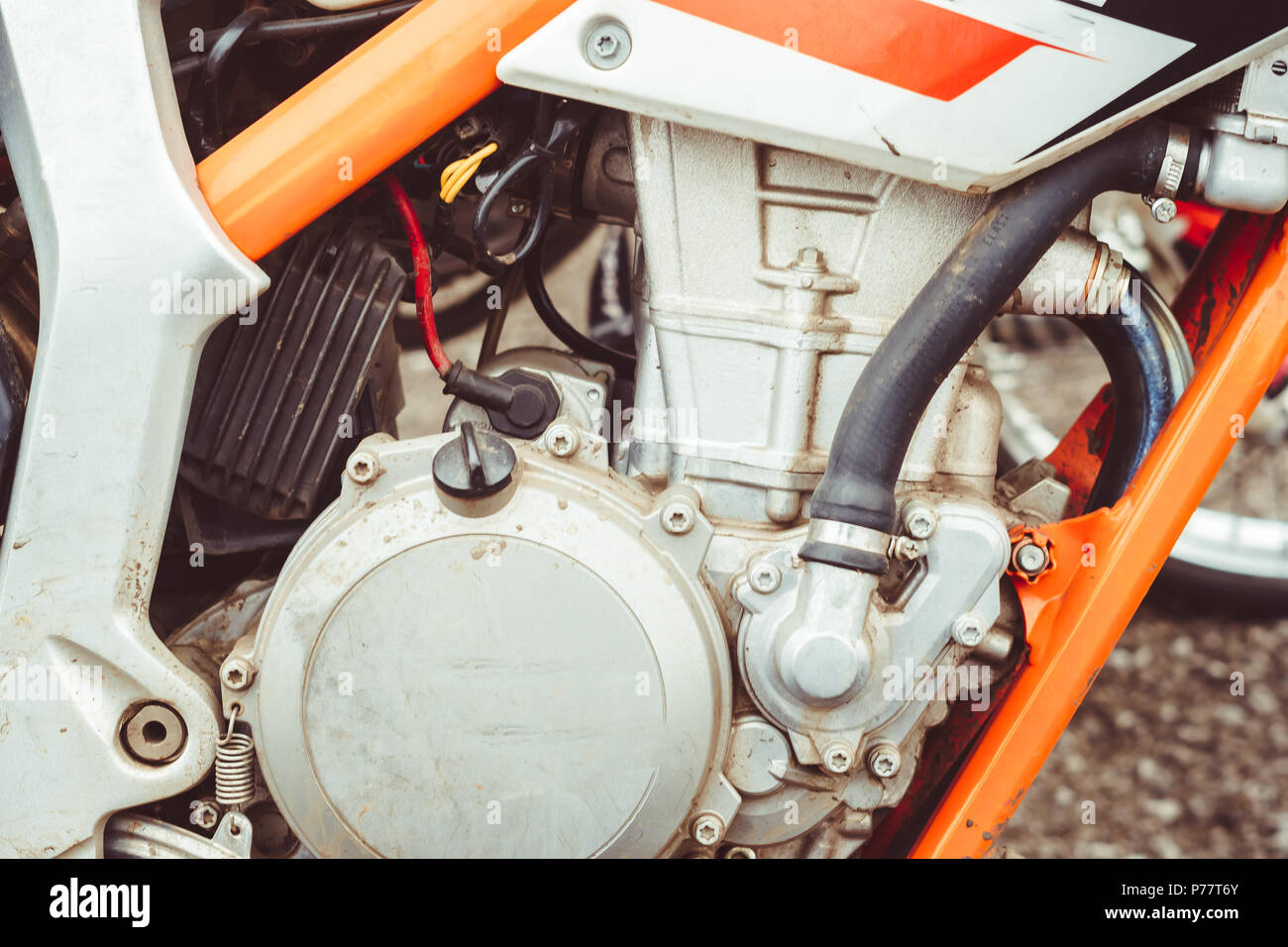 motorcycle engine close-up Stock Photo - Alamy