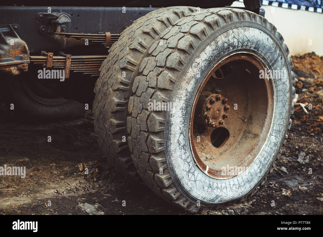off-road wheel in mud Stock Photo - Alamy