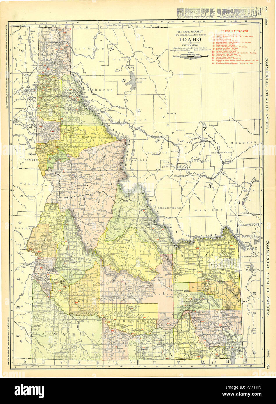 Vintage map of idaho hi-res stock photography and images - Alamy