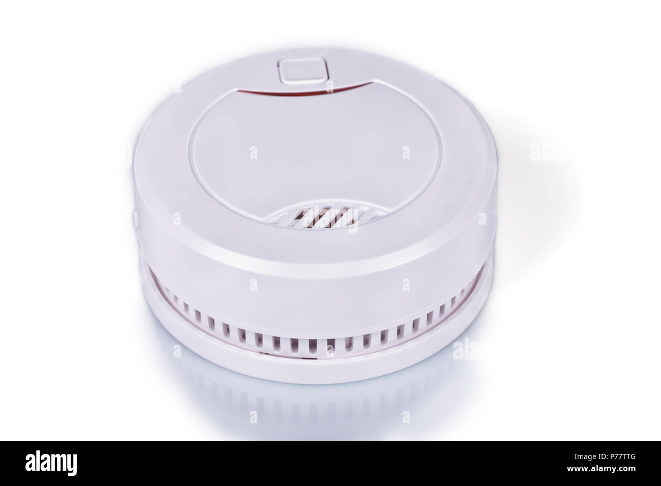 A fire alarm isolated on white background Stock Photo - Alamy