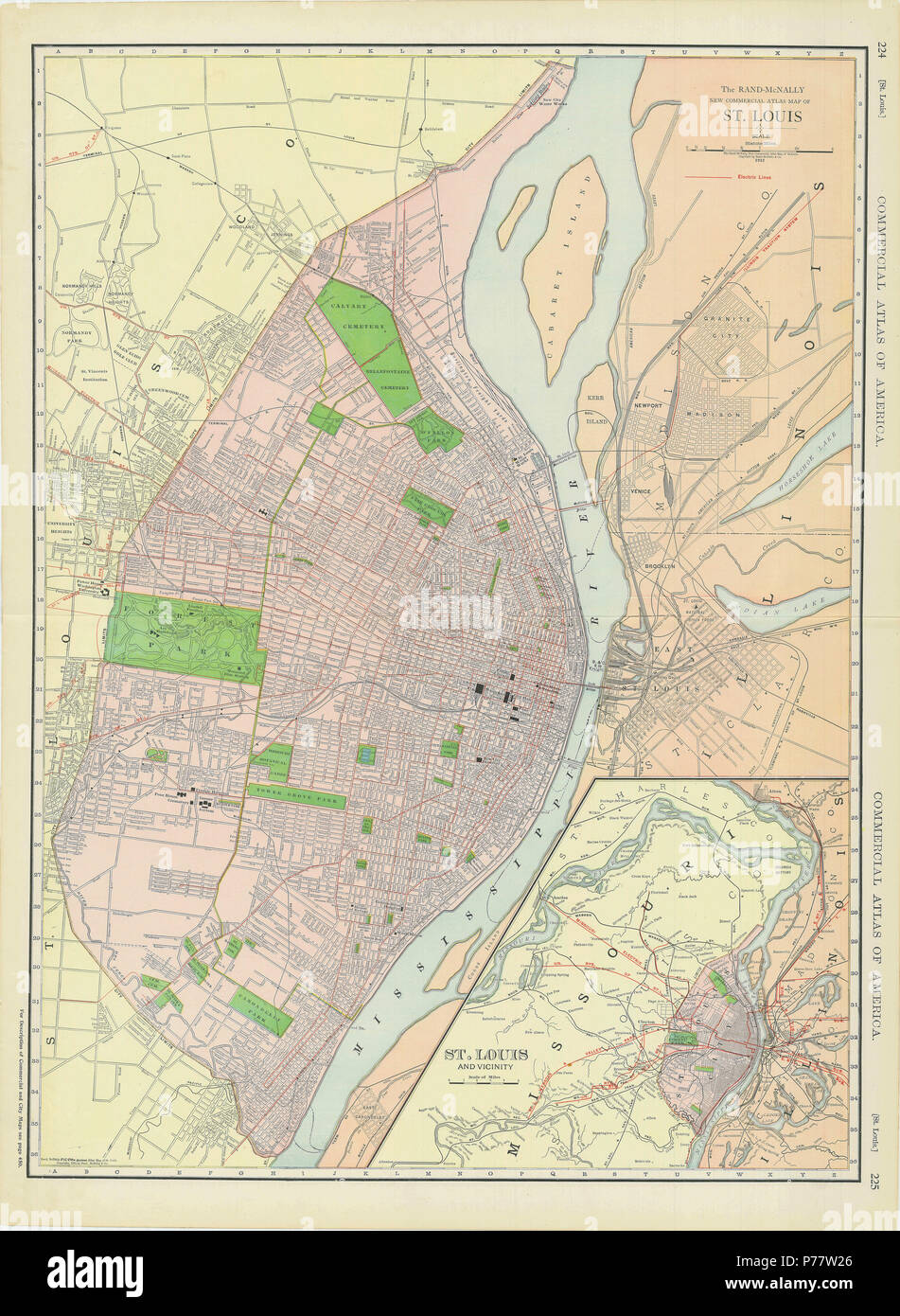 Early st louis maps hi-res stock photography and images - Alamy