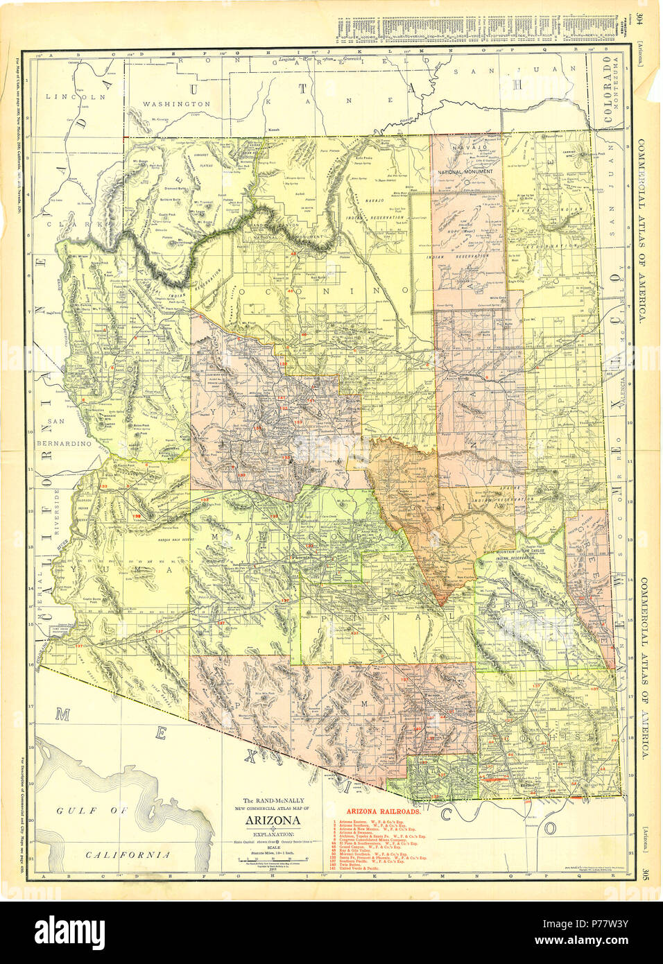 Early 1900s arizona map hi-res stock photography and images - Alamy