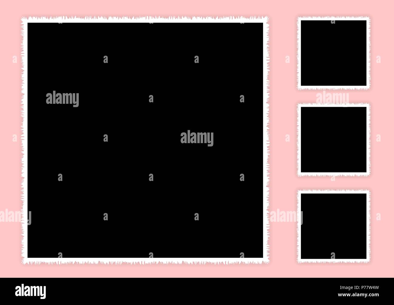 Square photo frame set for collage. Vector illustration Stock Vector ...