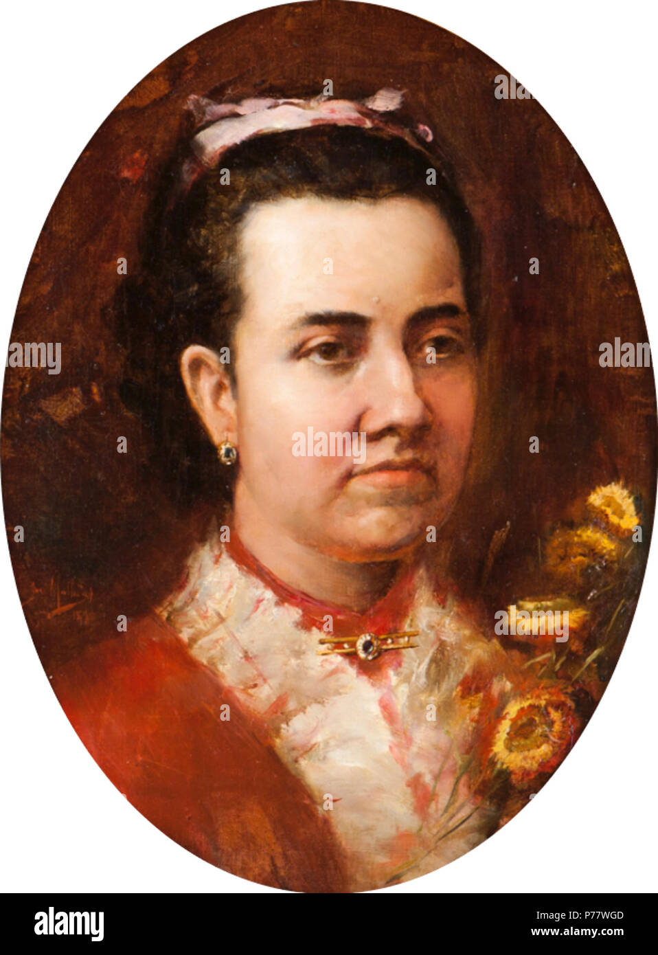 55 Retrato de Senhora (1890) - José Malhoa Stock Photo - Alamy