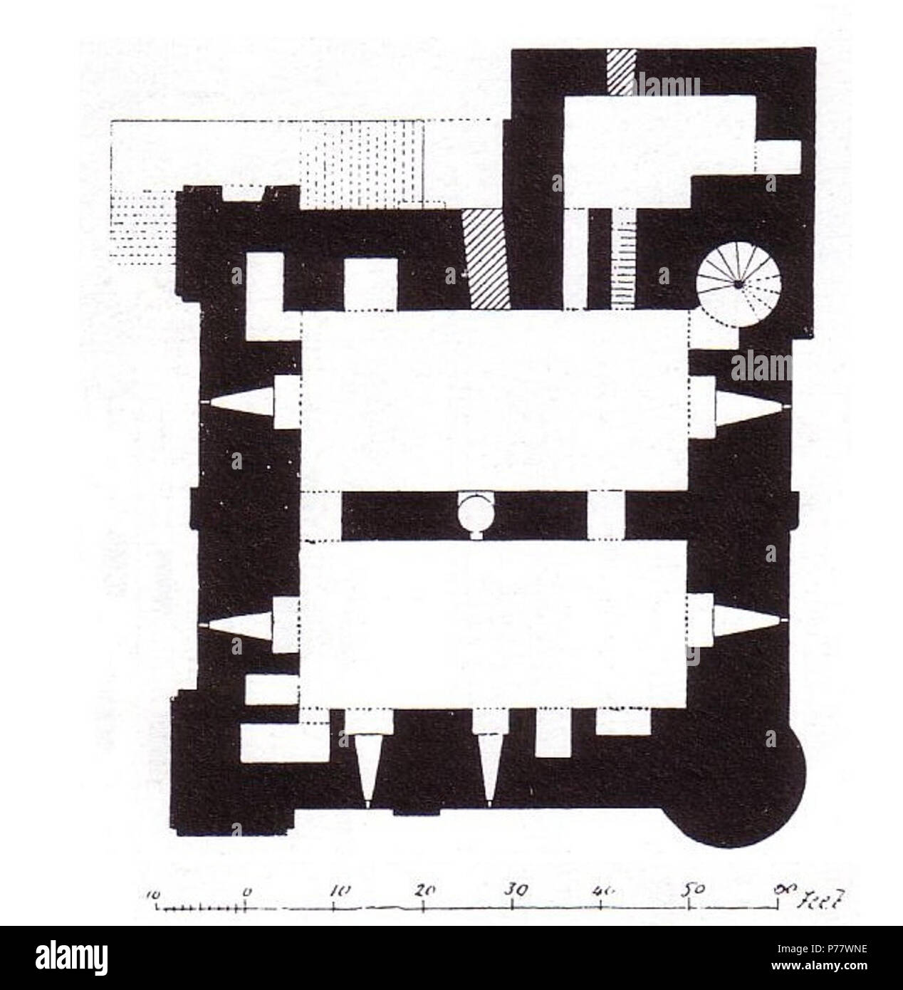English: A plan of Rochester Castle's 12th-century keep . 1887 56 ...