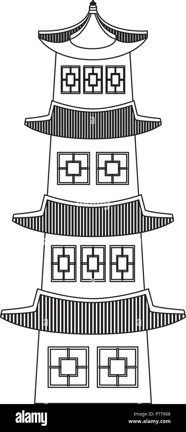 South korea design with seoul tower icon over white background, vector ...