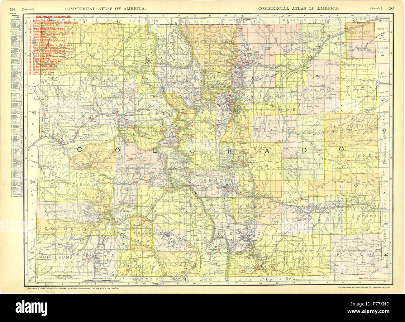1913 colorado map hi-res stock photography and images - Alamy