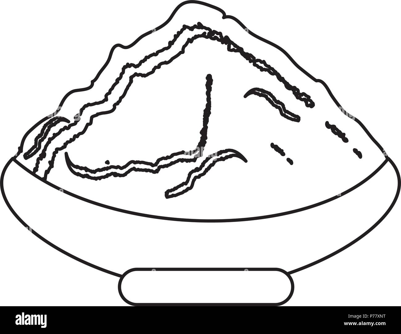 mud pot with gulal icon over white background, vector illustration ...