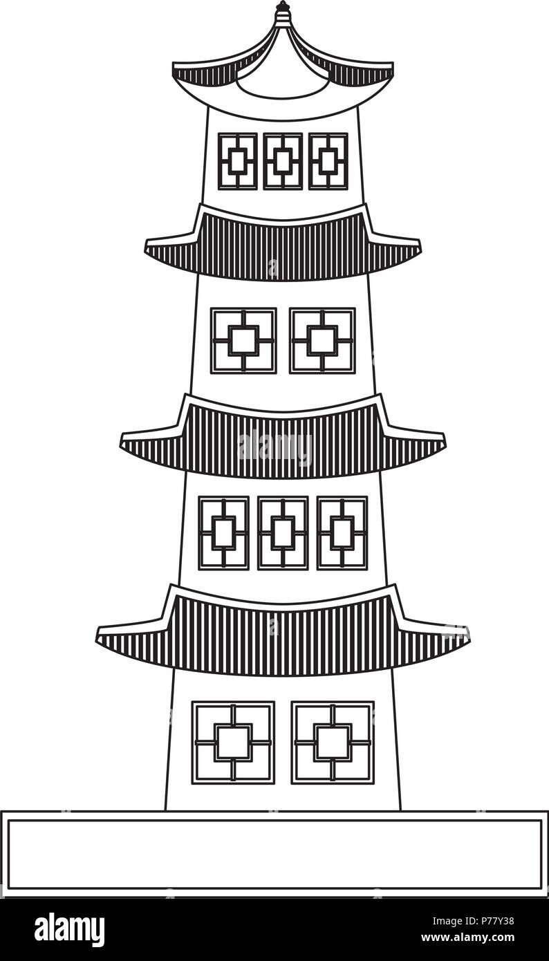 South korea design with seoul tower icon over white background, vector ...