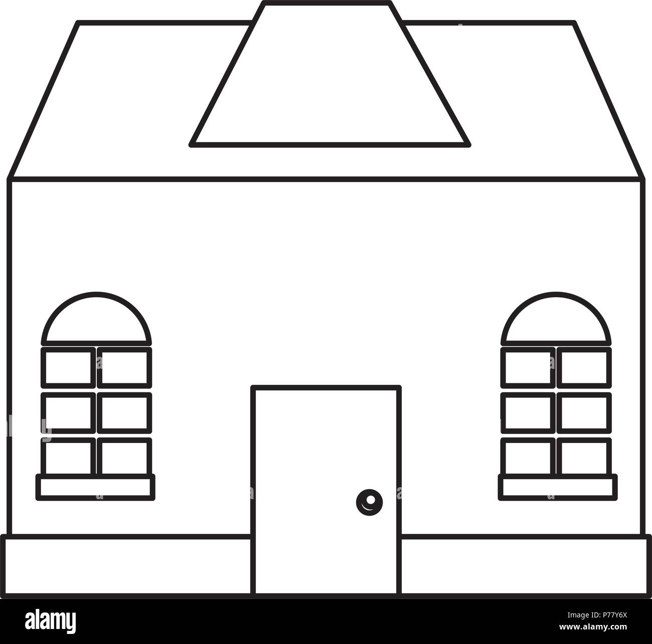 traditional house icon over white background, vector illustration Stock ...