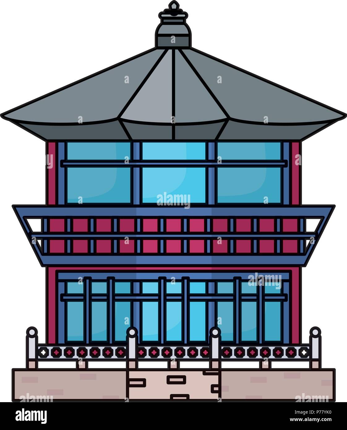 Night downtown seoul Stock Vector Images - Alamy