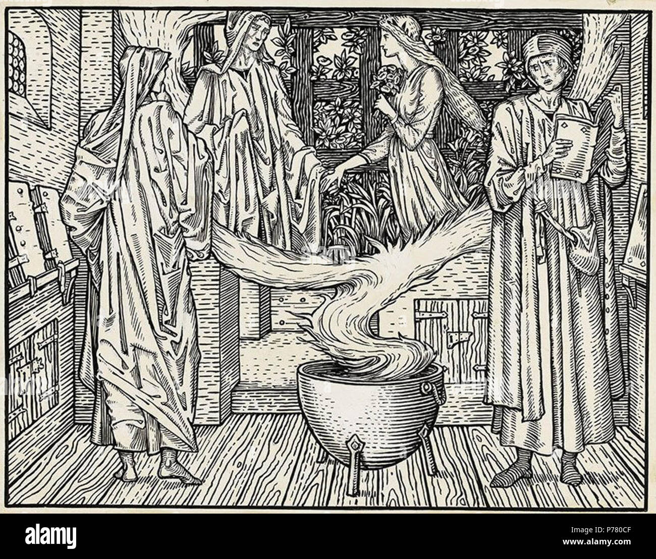 English: The Frankeleyns Tale by Robert Catterson-Smith, woodcut . 1 ...