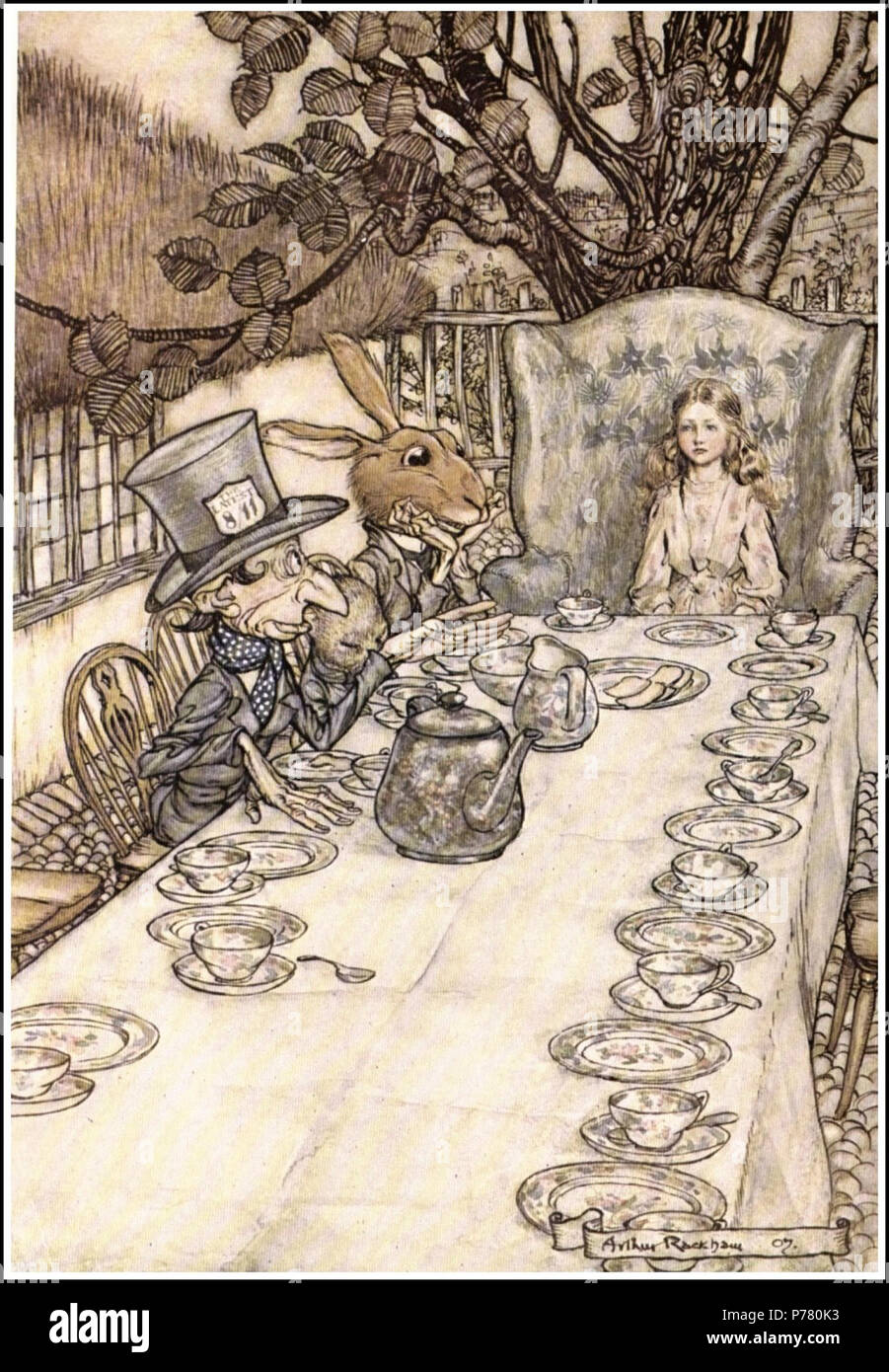 . English: Alice's Adventures in Wonderland - A Mad Tea-Party 1907 3 ...