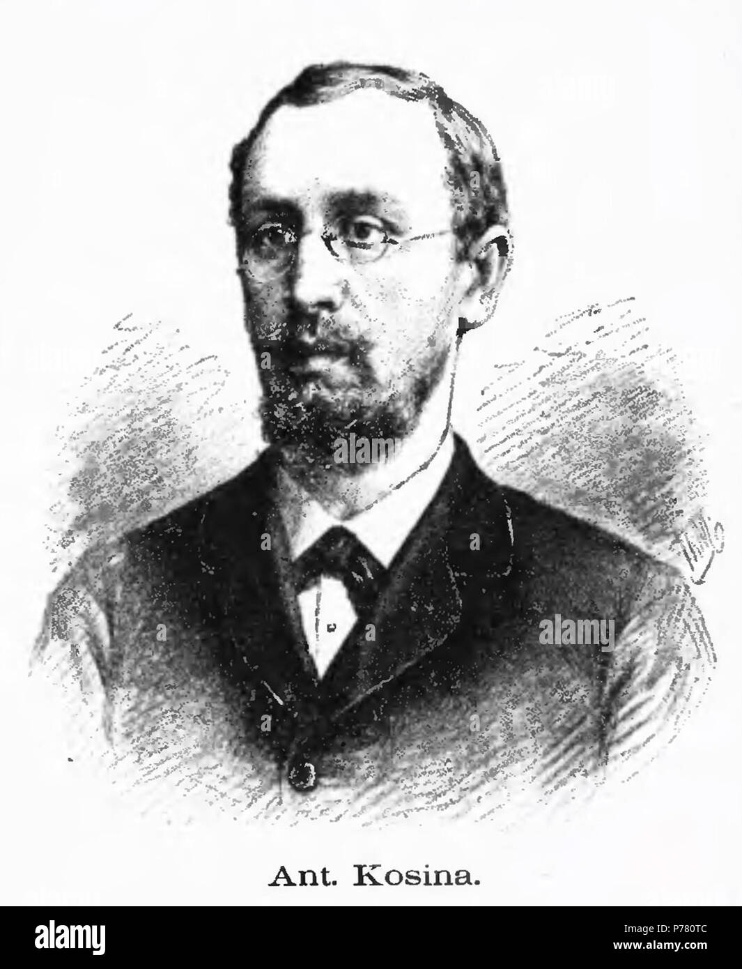 English: Portrait of Antonín Kosina (1849-1925), Czech teacher and ...