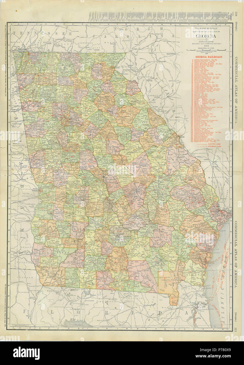 Georgia Map Early 1900s High Resolution Stock Photography and Images ...
