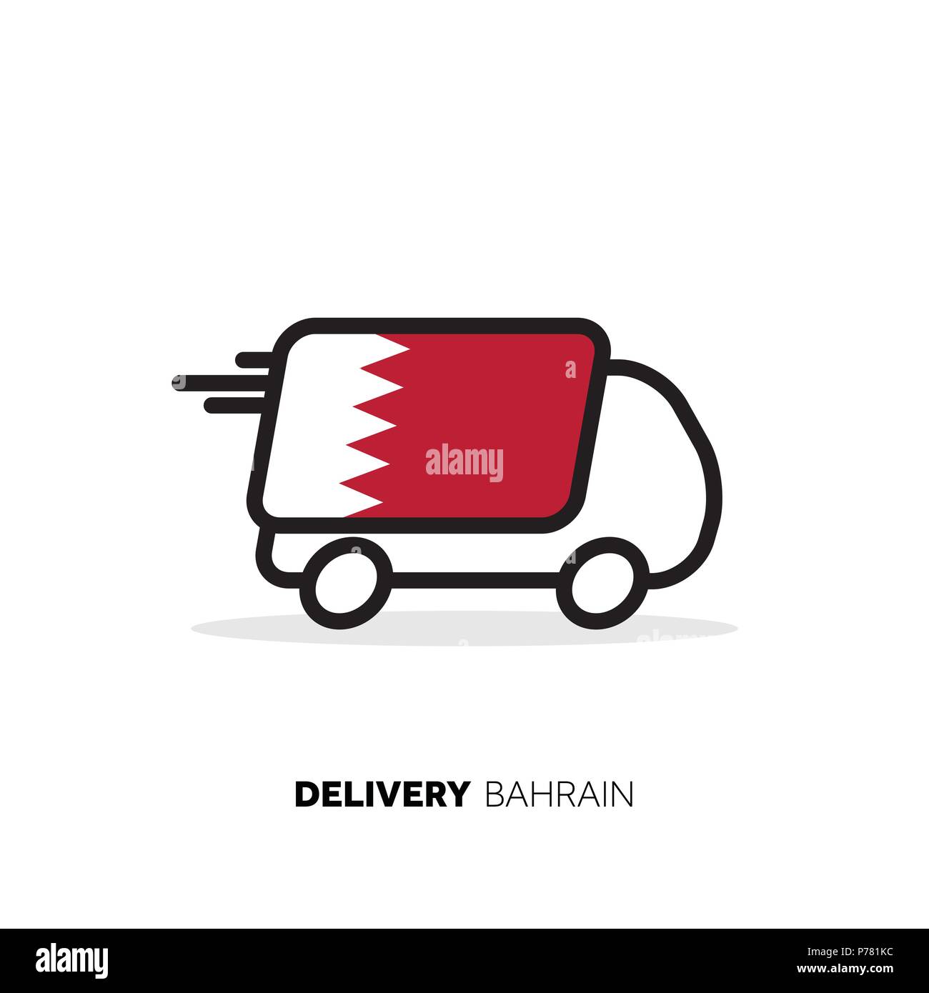 Bahrain delivery van. Country logistics concept Stock Vector Image ...