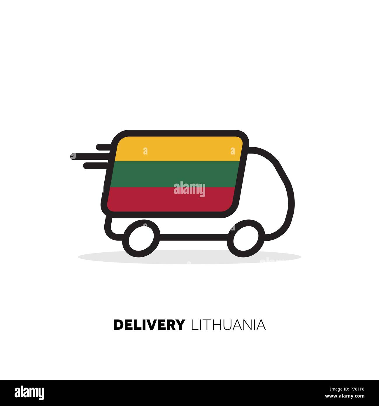 Lithuania delivery van. Country logistics concept Stock Vector Image ...