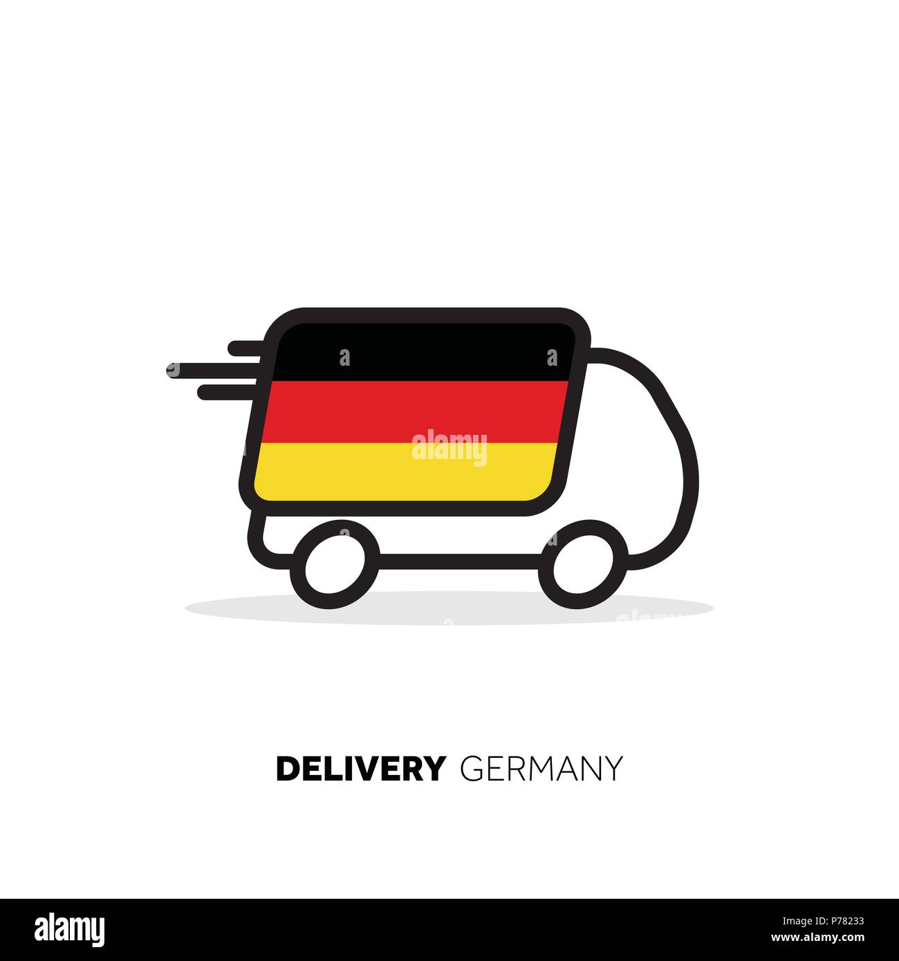 Germany delivery van. Country logistics concept Stock Vector Image ...