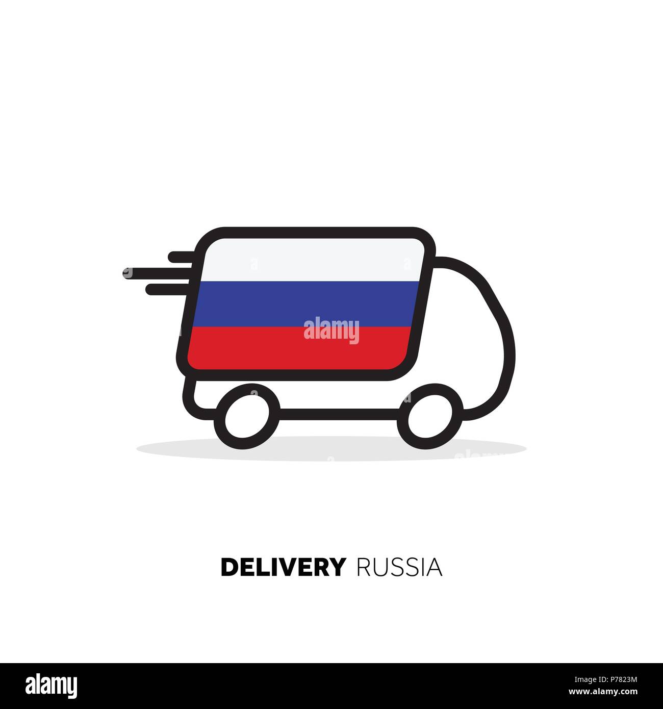Russia delivery van. Country logistics concept Stock Vector Image & Art ...