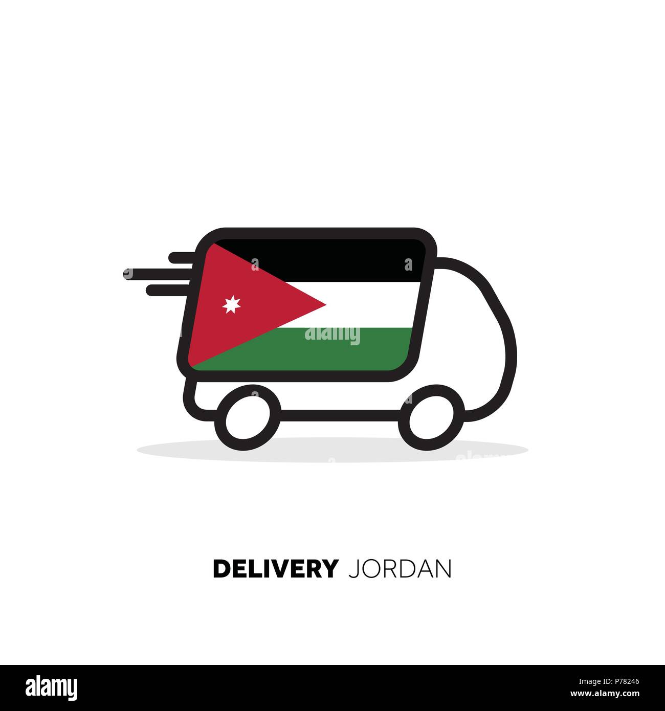 Jordan delivery van. Country logistics concept Stock Vector Image & Art ...