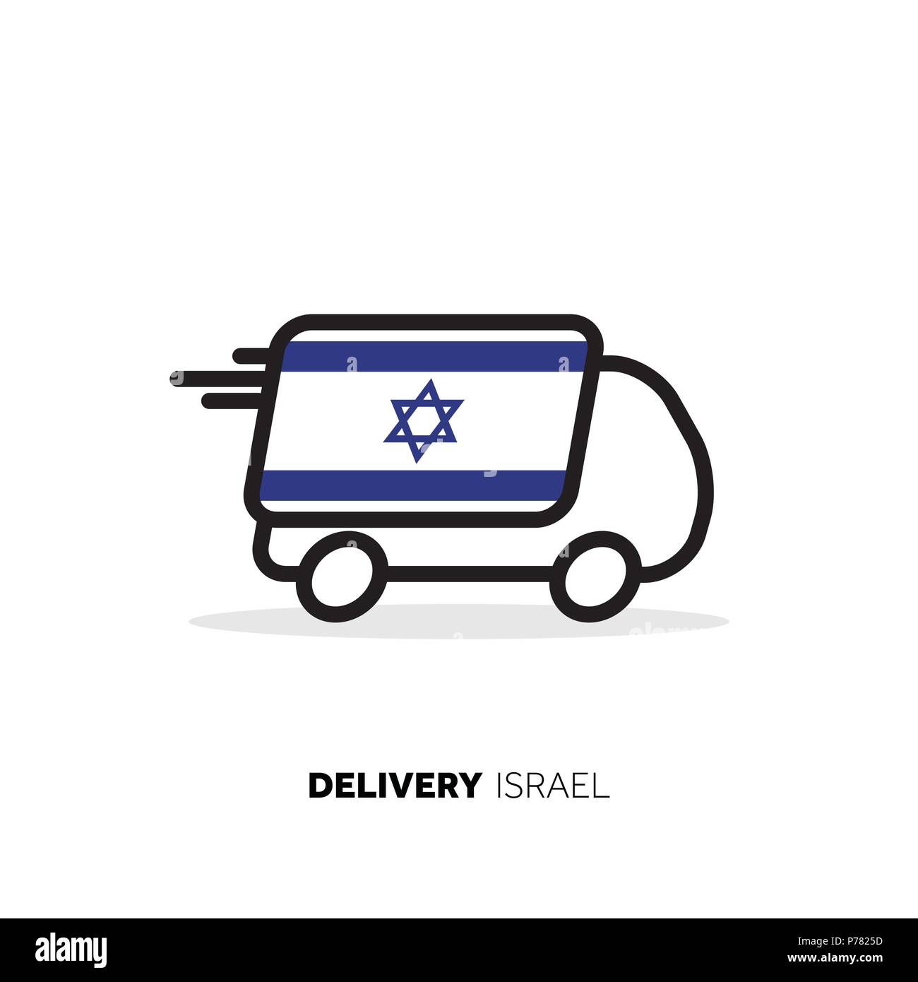Israel delivery van. Country logistics concept Stock Vector Image & Art ...