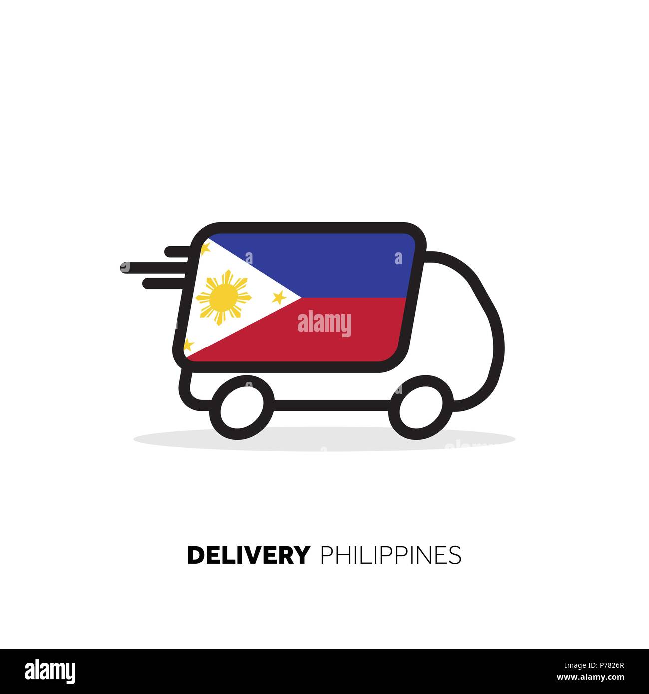 Philippines delivery van. Country logistics concept Stock Vector Image ...