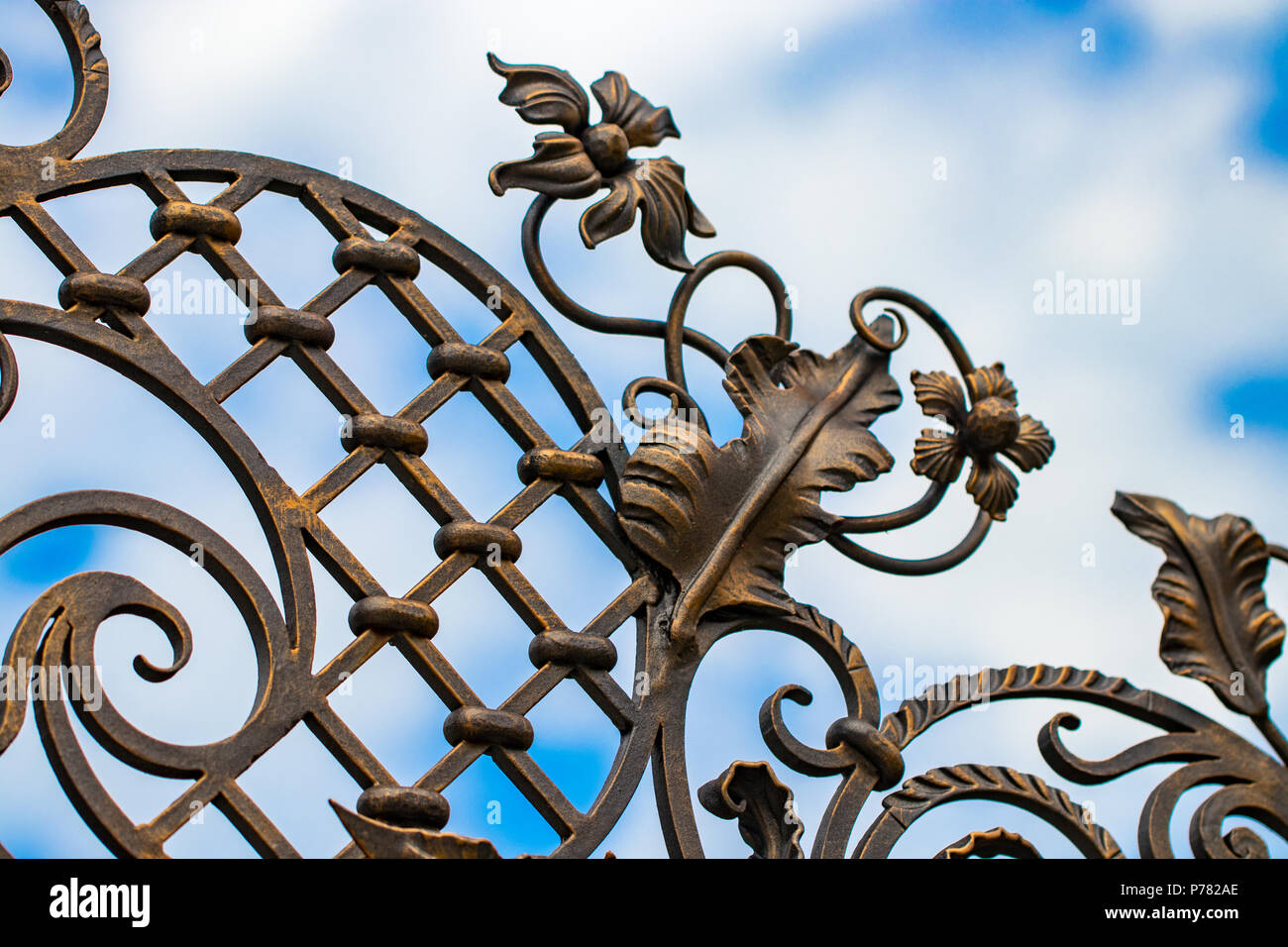 The fragment of forged metal products. close-up Stock Photo - Alamy