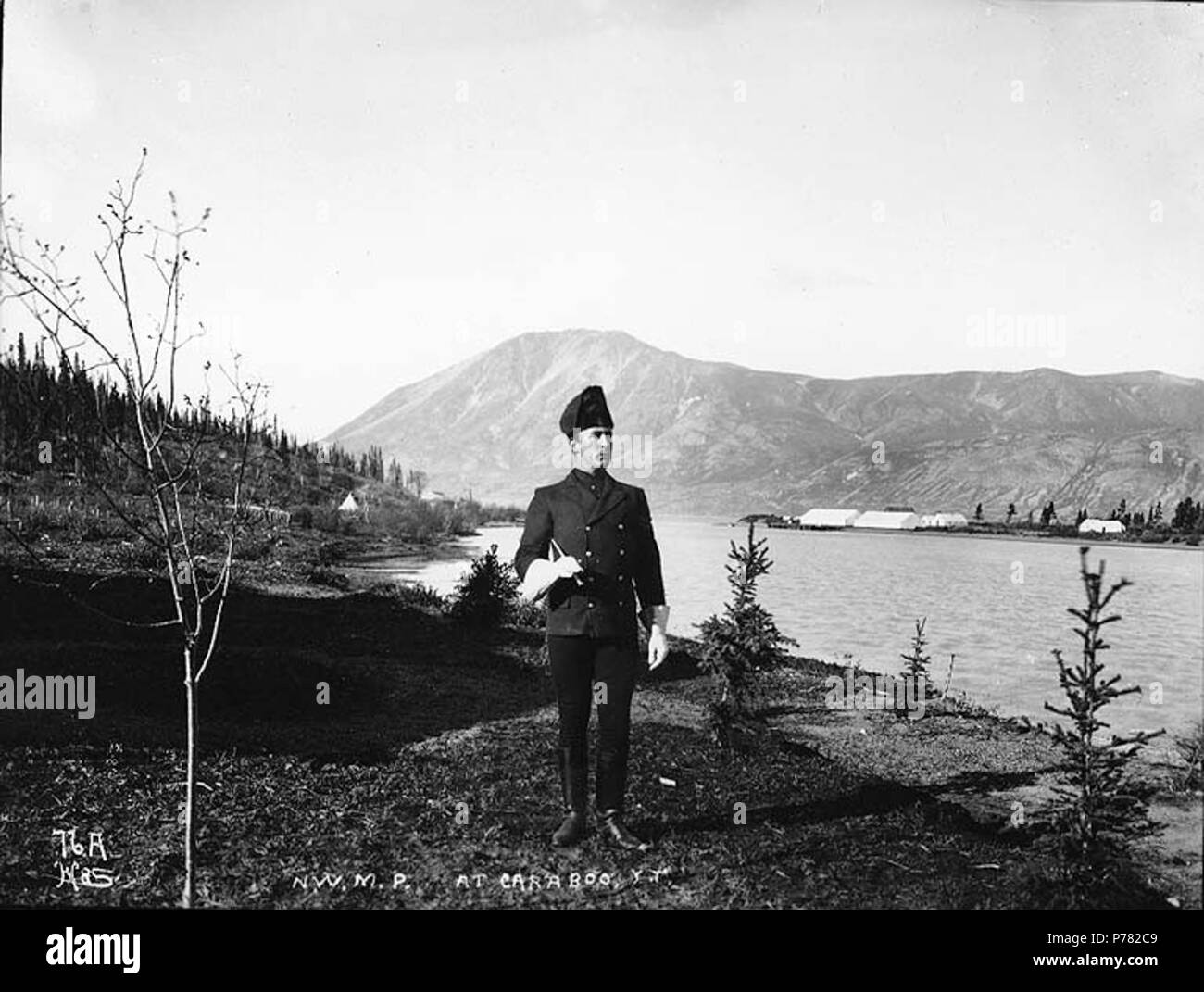 . English: North-West Mounted Police officer at Caribou, Yukon ...