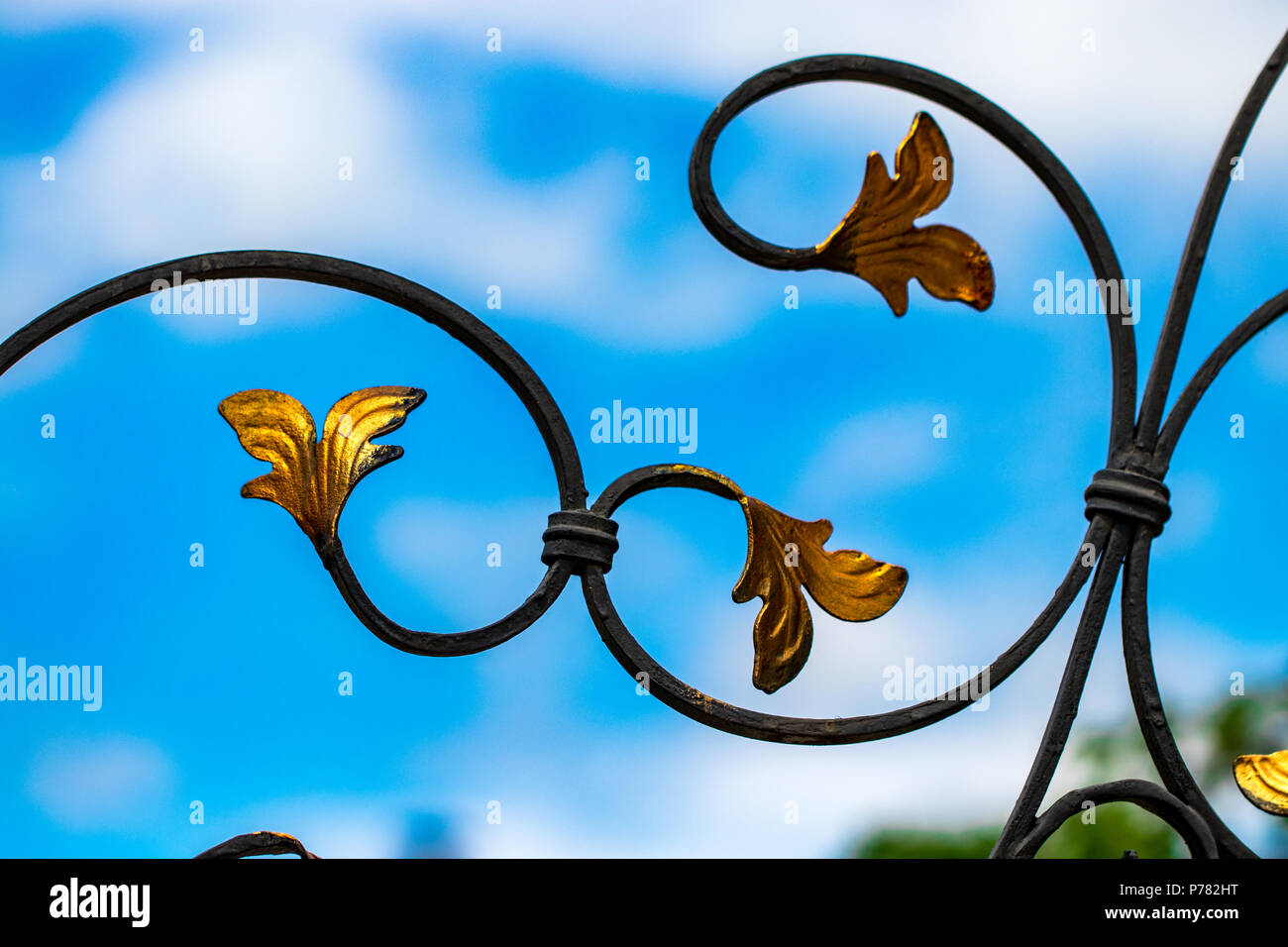 The fragment of forged metal products. close-up Stock Photo - Alamy