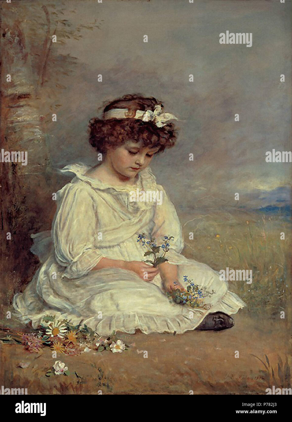 Millais John Everett - the Little Speedwell's Darling Blue Stock Photo ...