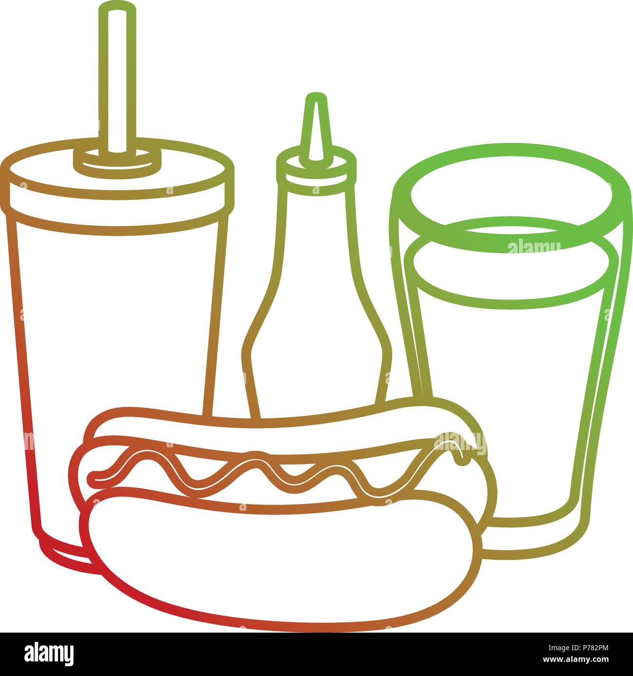 soda with delicious fast food Stock Vector Image & Art - Alamy