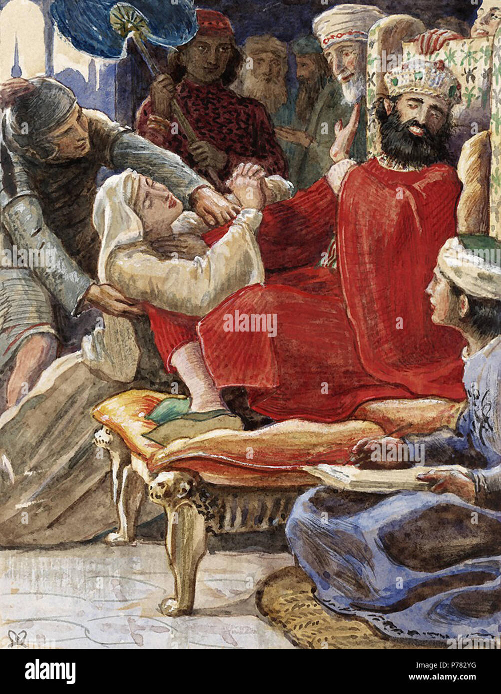 Millais John Everett - the Unjust Judge Stock Photo - Alamy