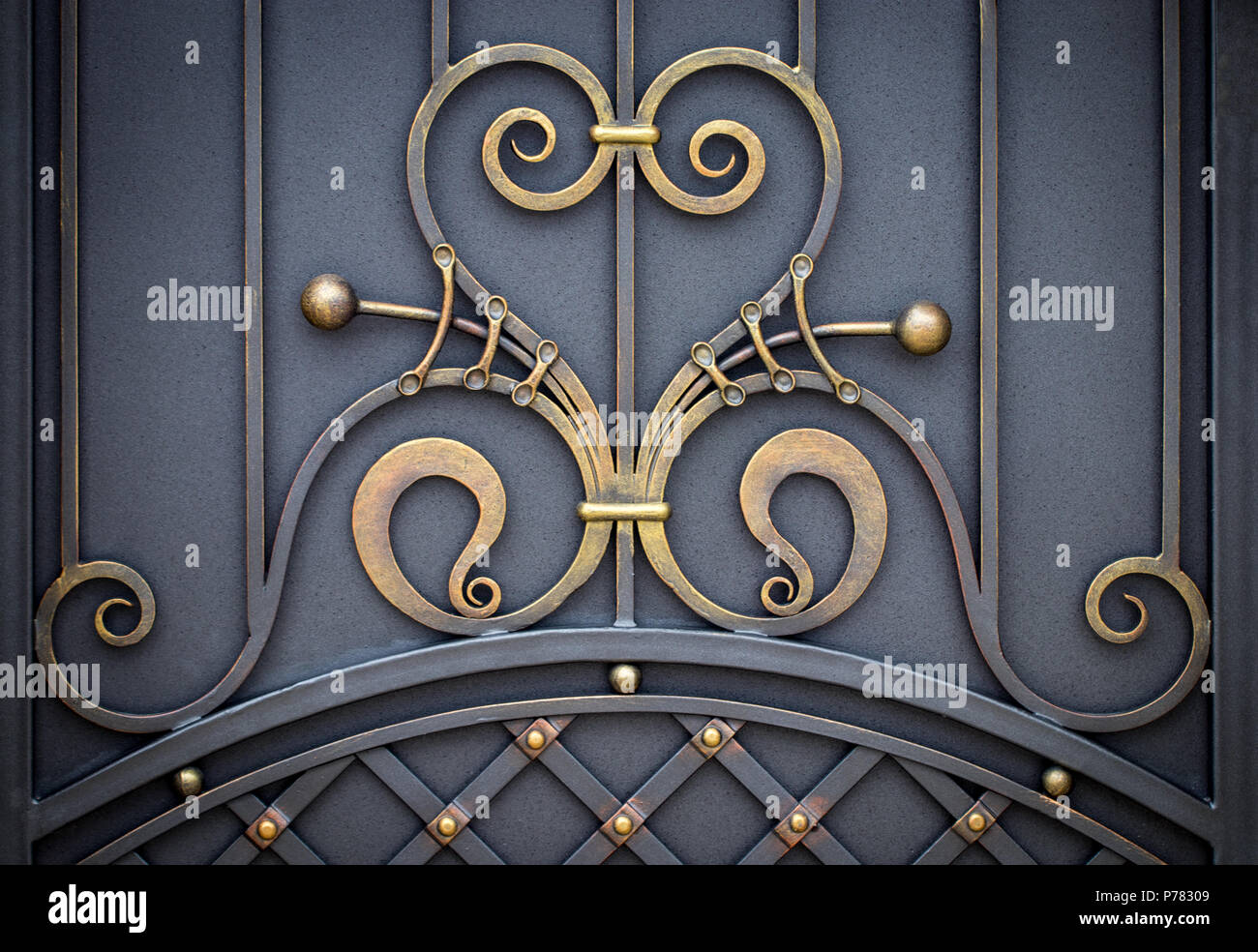 The fragment of forged metal products. close-up Stock Photo - Alamy