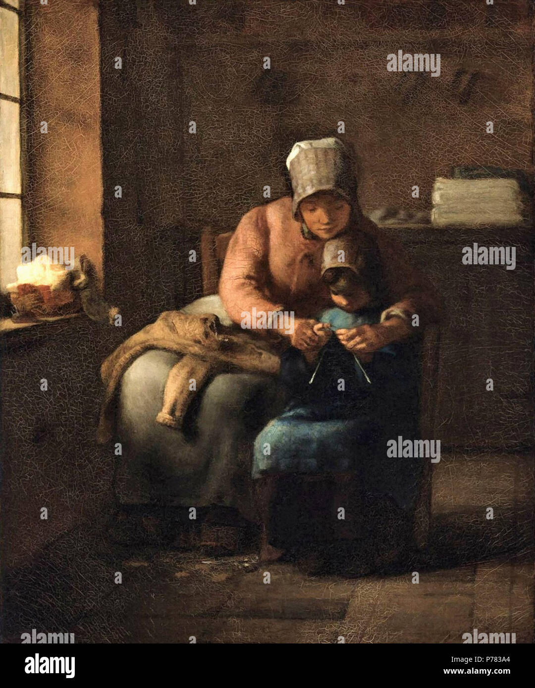 Knitting lesson millet hi-res stock photography and images - Alamy