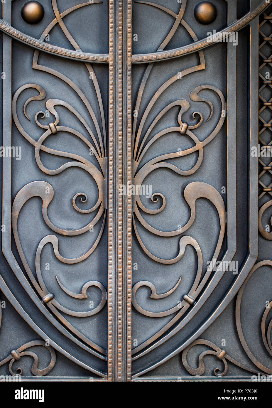 The fragment of forged metal products. close-up Stock Photo - Alamy