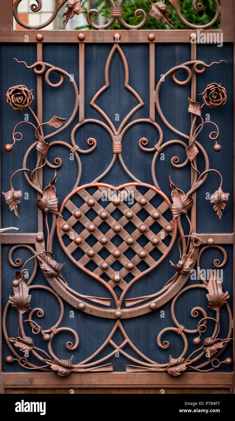 The fragment of forged metal products. close-up Stock Photo - Alamy