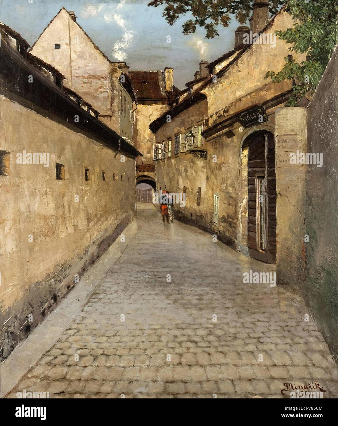 Minarùedk Jan - Scene from the Old Prague Stock Photo - Alamy