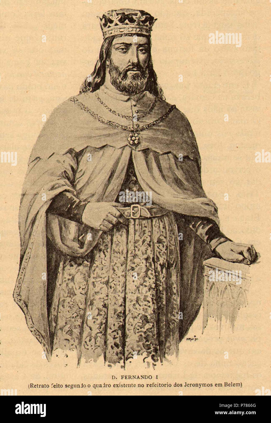 19 D. Fernando I - História de Portugal, popular e ilustrada Stock ...