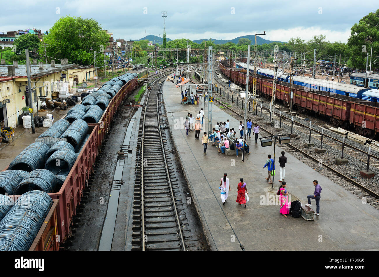 Gaya, India - Jul 10, 2015. Railway station in Gaya, India. Gaya is a ...