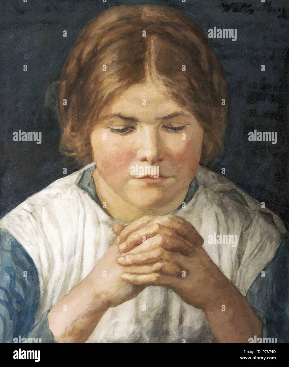 Moes Wally - Biddend Meisje Stock Photo - Alamy