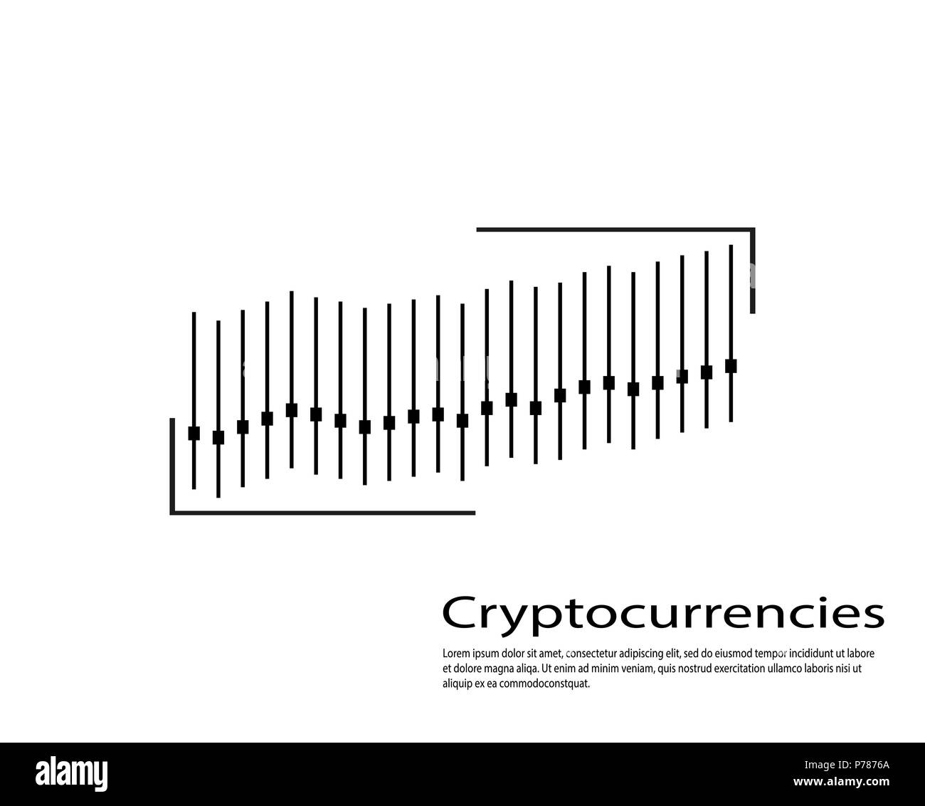 Graph of cryptocurrency. Graphics and analytics of cryptography. vector ...