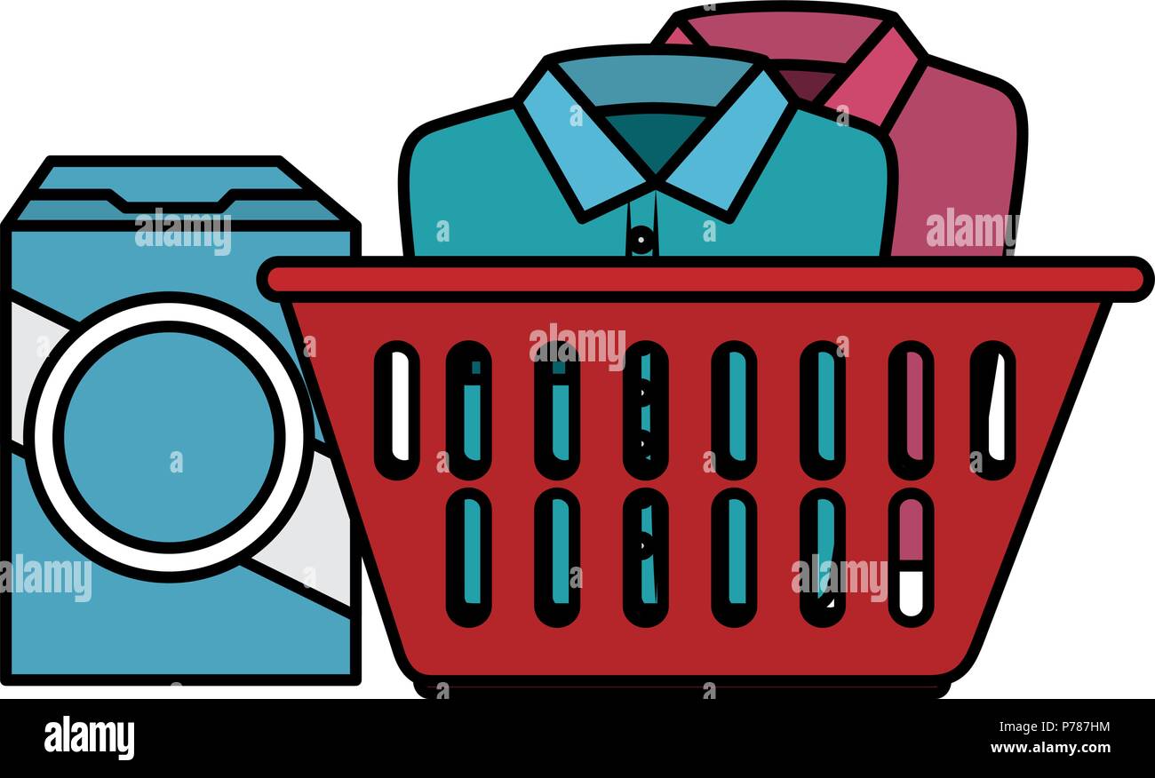 Laundry basket storage dirty Stock Vector Images - Alamy