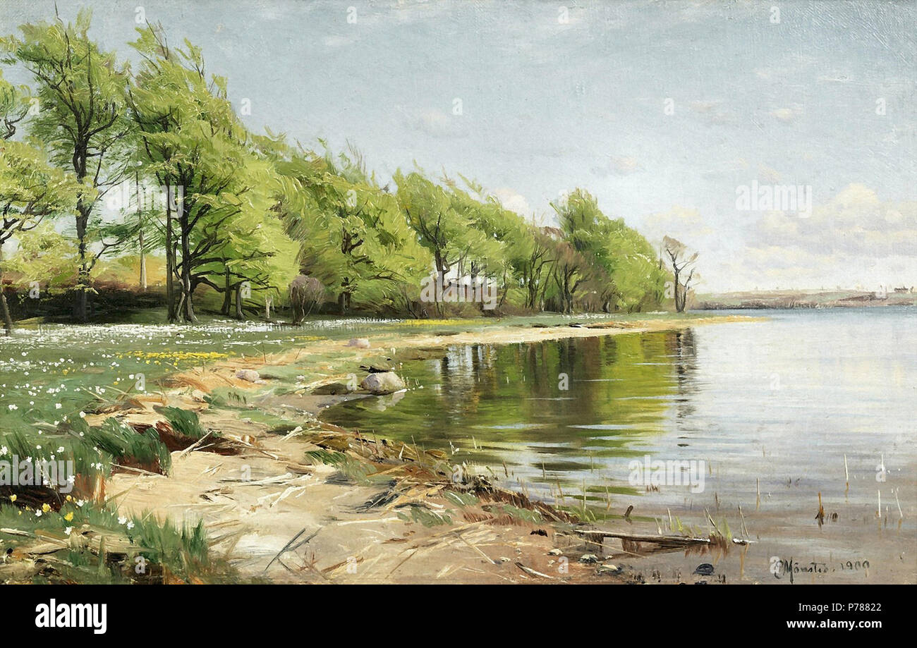 Monsted Peder Mork - a Lakeside View Stock Photo - Alamy