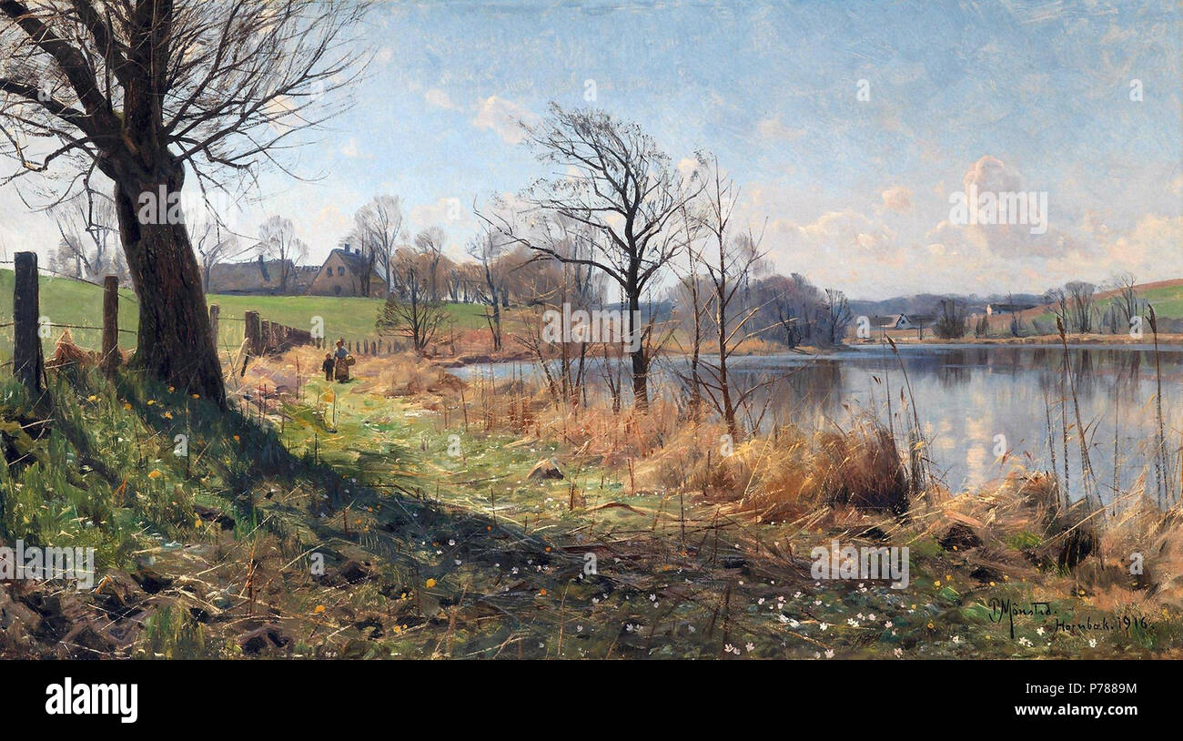 Monsted Peder Mork - a View of Hornbaek Stock Photo - Alamy