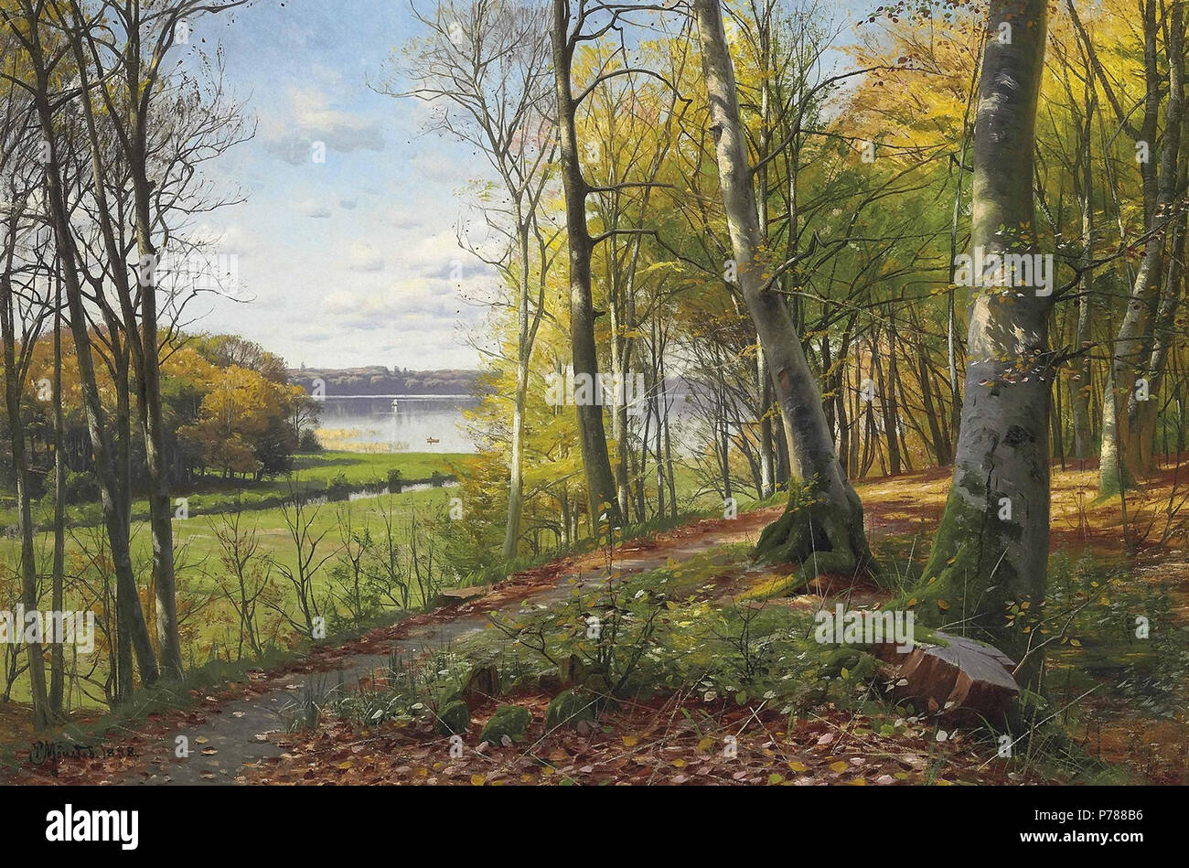 Monsted Peder Mork - a Woodland Path Stock Photo - Alamy