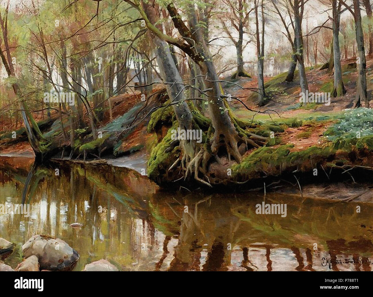 Monsted Peder Mork - by the River 1 Stock Photo - Alamy