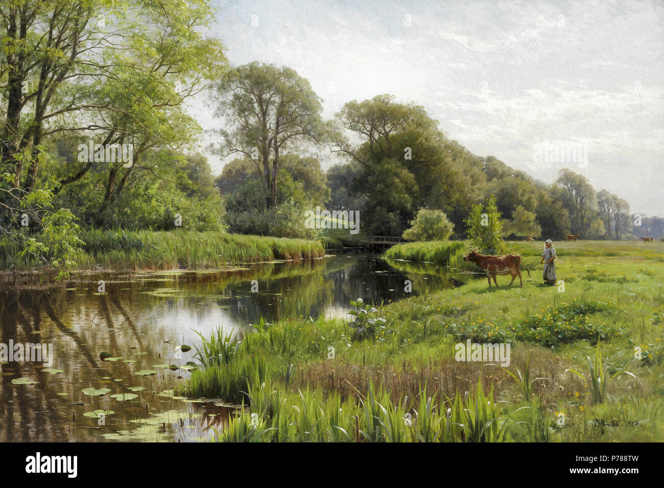 Monsted Peder Mork - by the River 2 Stock Photo - Alamy